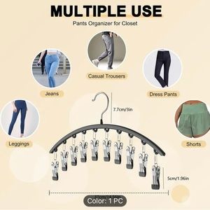 Storage & Organization | Hanger 1pc Black Curved Hanger For Pants 1pc ...